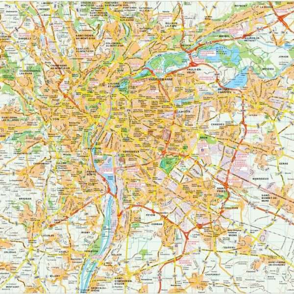 Lyon map vector | Download vector maps for Adobe Illustrator