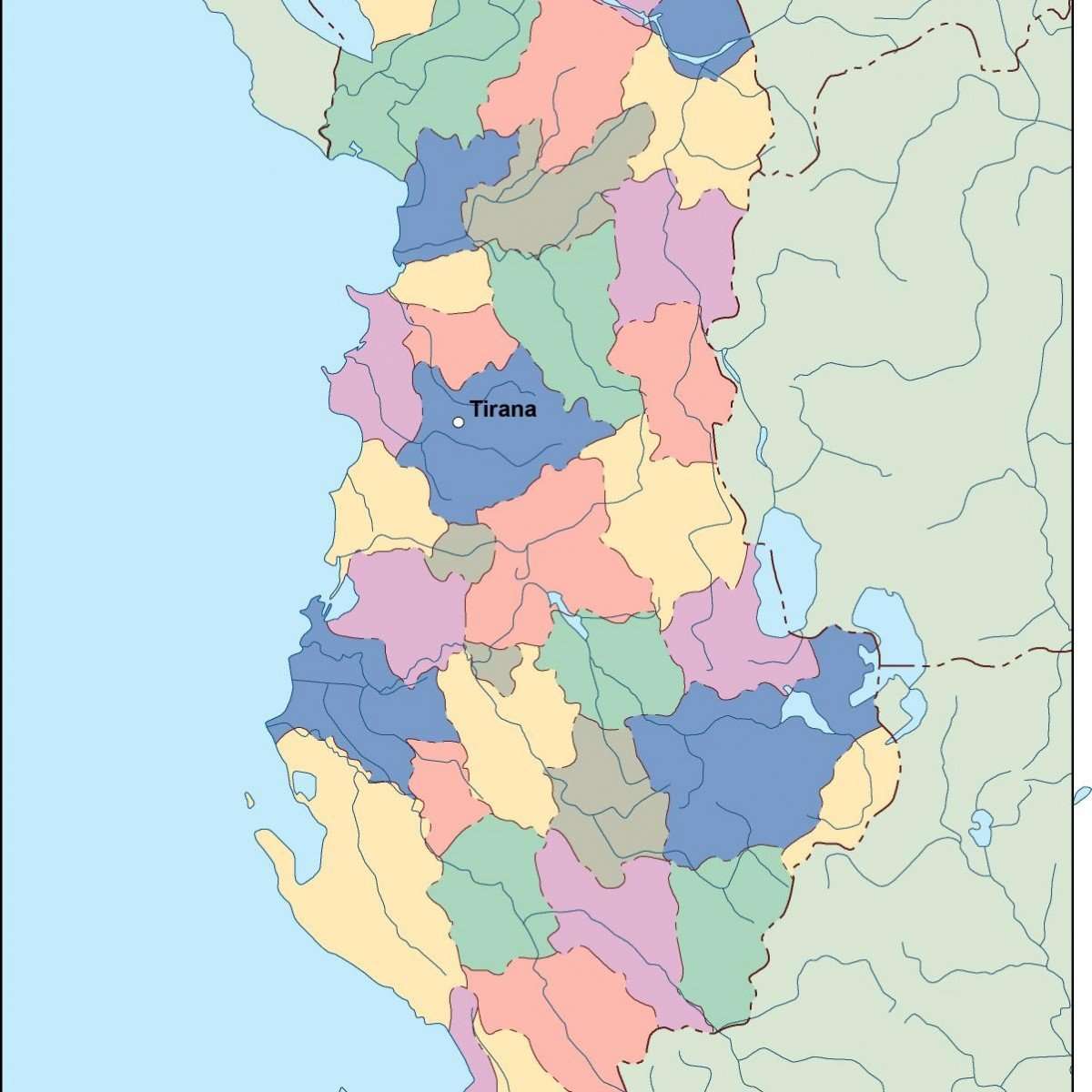 albania vector map | Download vector maps for Adobe Illustrator