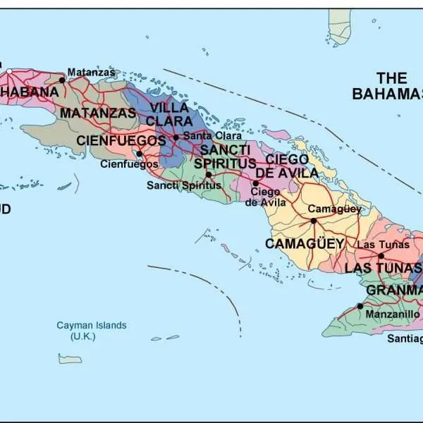 cuba political map | Download vector maps for Adobe Illustrator