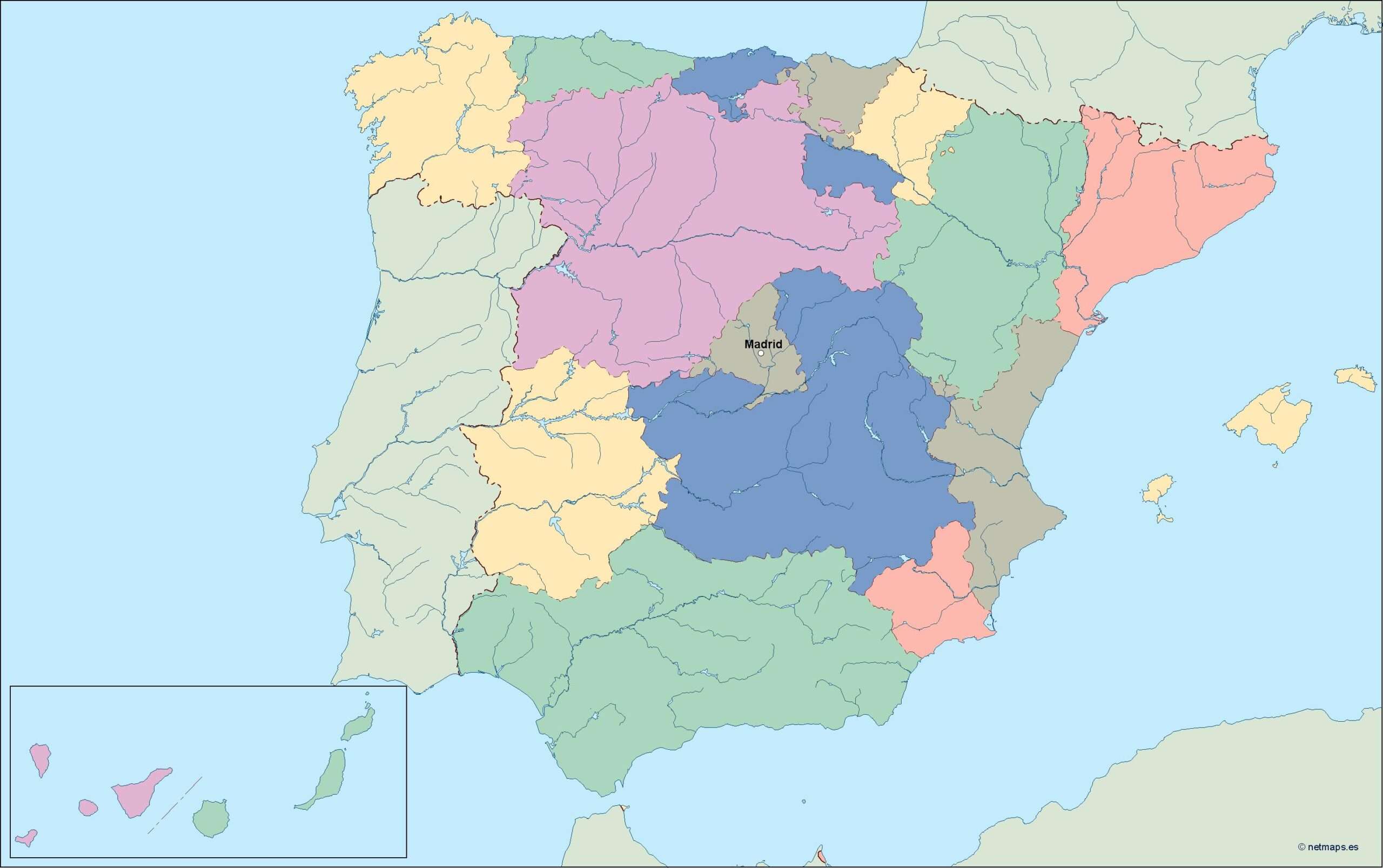 spain vector map. Illustrator Vector Eps maps. Eps Illustrator Map ...