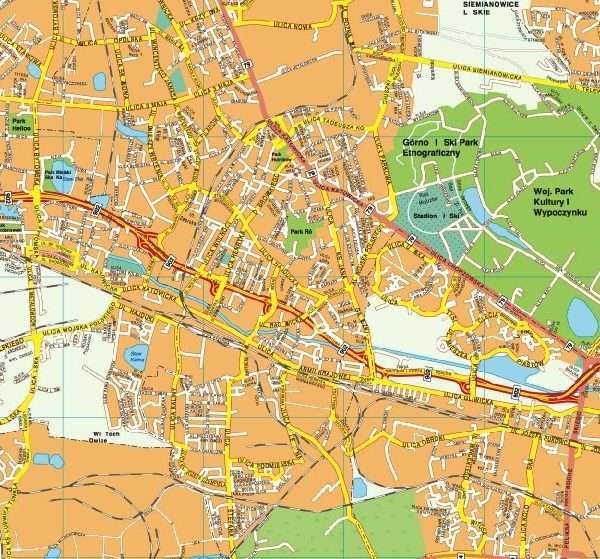 Bytom EPS map | Download vector maps for Adobe Illustrator