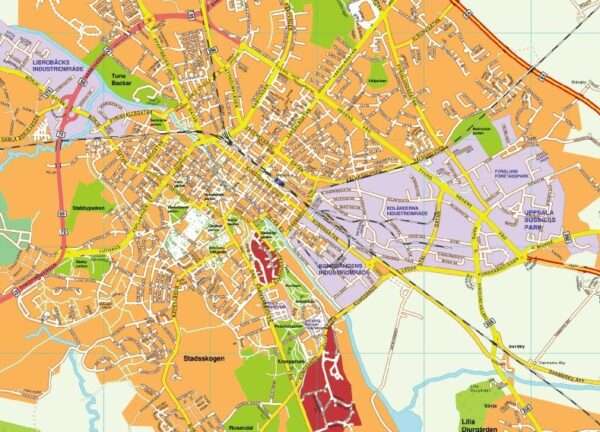 karta uppsala. EPS Illustrator Map | Vector maps