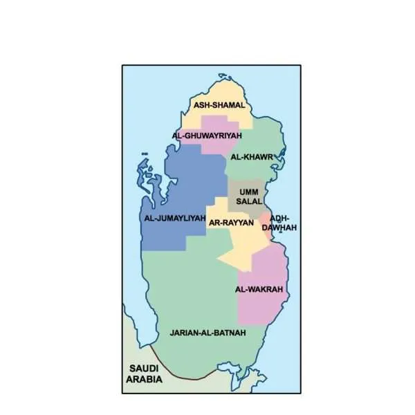 qatar presentation map | Download vector maps for Adobe Illustrator