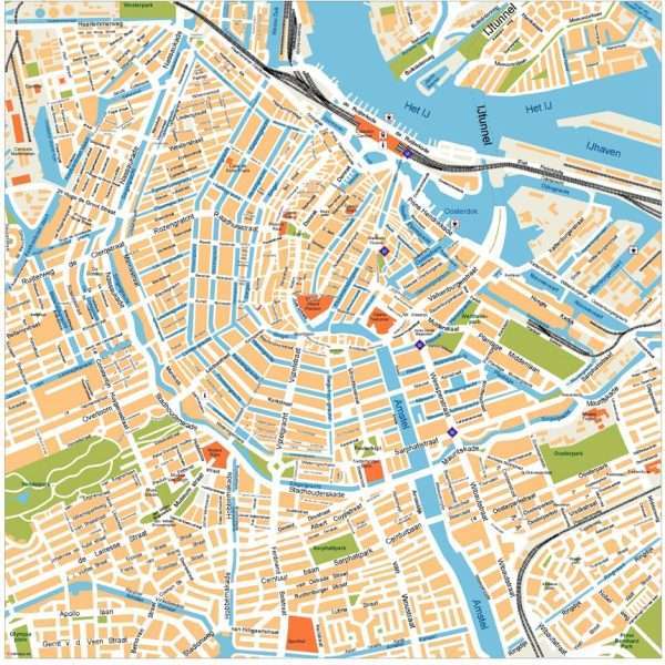 Amsterdam vector map | Download vector maps for Adobe Illustrator