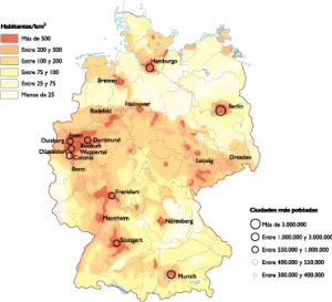 Germany Population map | Download vector maps for Adobe Illustrator